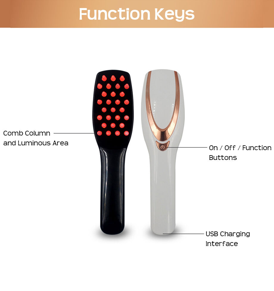 2 In 1 Usb Rechargeable Photon Therapy Laser Hair Growth Electric ...