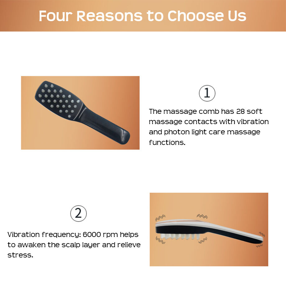 2 In 1 Usb Rechargeable Photon Therapy Laser Hair Growth Electric ...