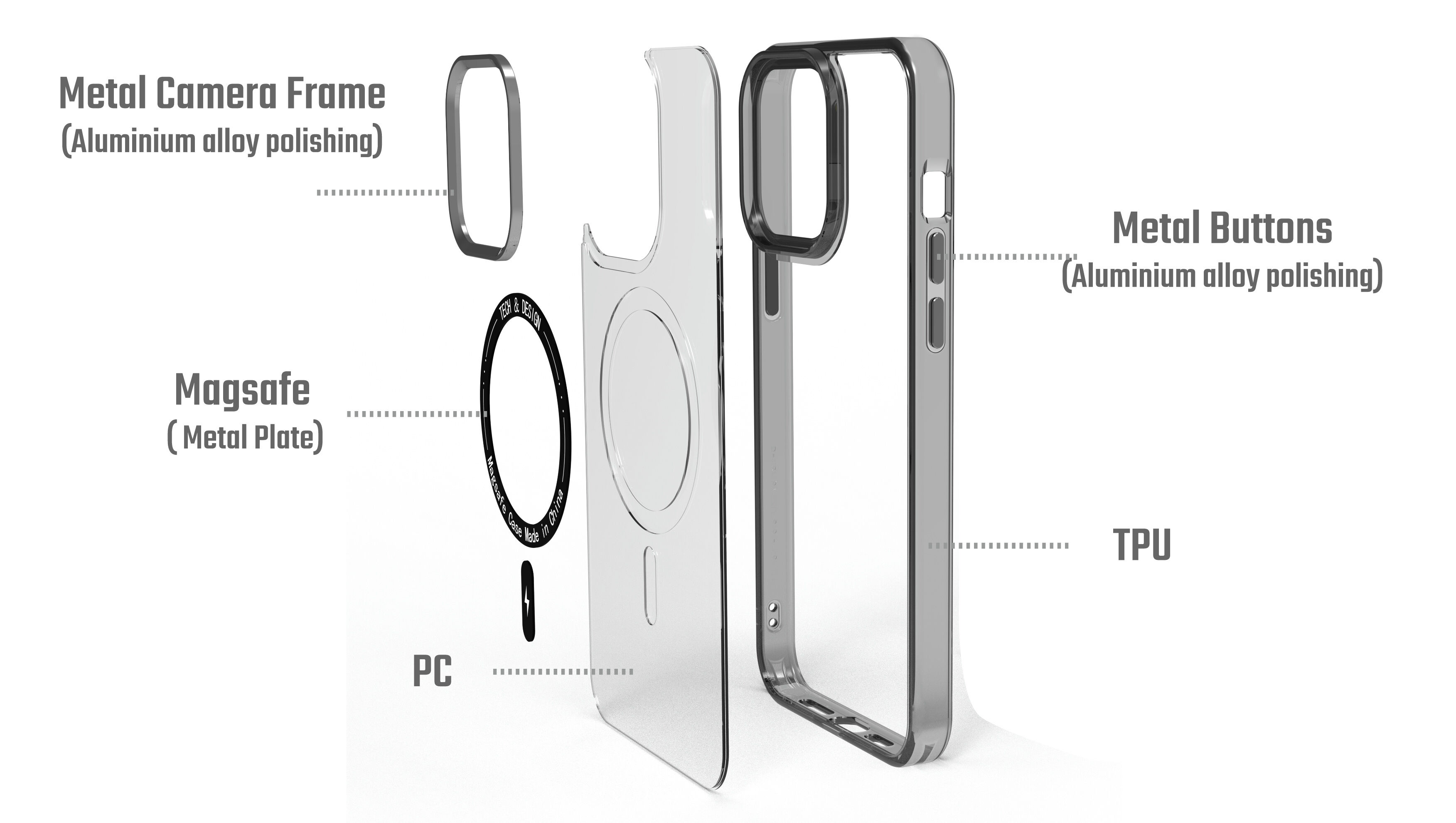 Manufacturer Transparent Mobile Cover With Magsafe For Iphone 15 In Moq ...