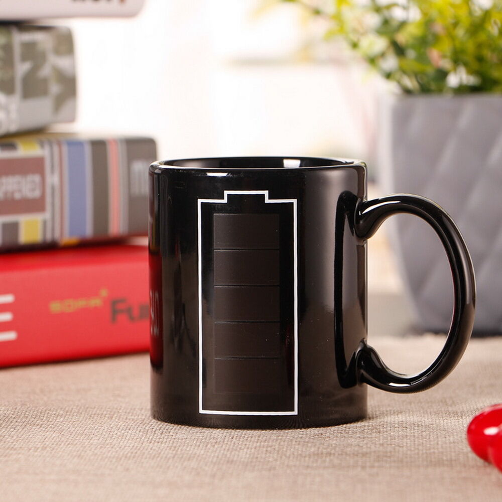 Custom Logo Ceramic 11 Oz Color Change Coffee Mug Black Magic Cup ...