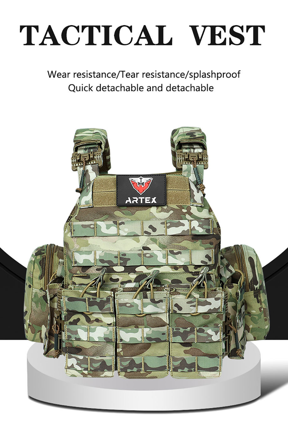 Artex 1000d Fabric Quick Releaseable 6094 Tactical Vest With Triple ...