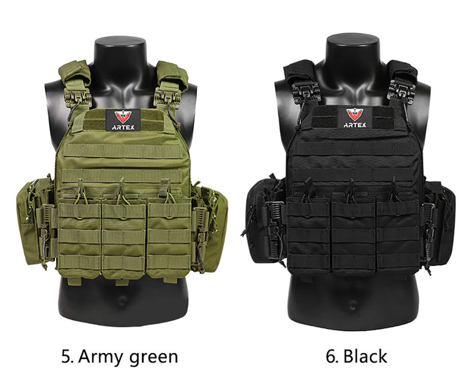 Artex 1000d Fabric Quick Releaseable 6094 Tactical Vest With Triple Magazine Pouch Hunting Vest ...