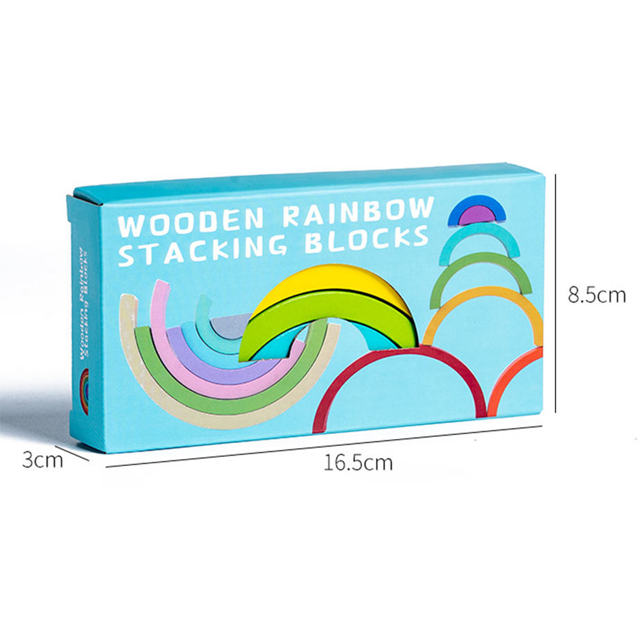 Wholesale Wooden Rainbow Building Blocks Children's Educational Toys ...