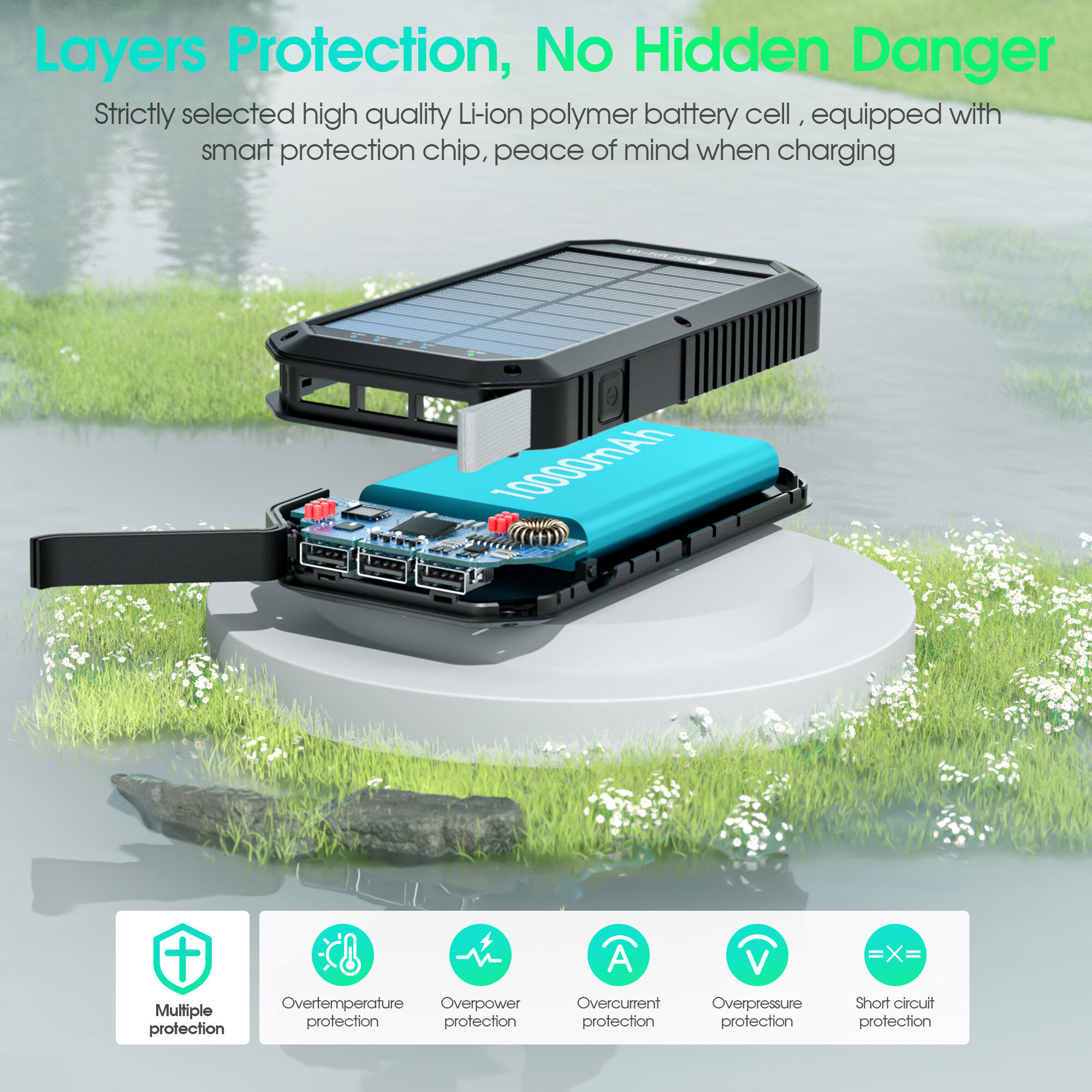 Solar-in Brand Creative 2024 Oem Logo 10000mah Portable Wireless ...