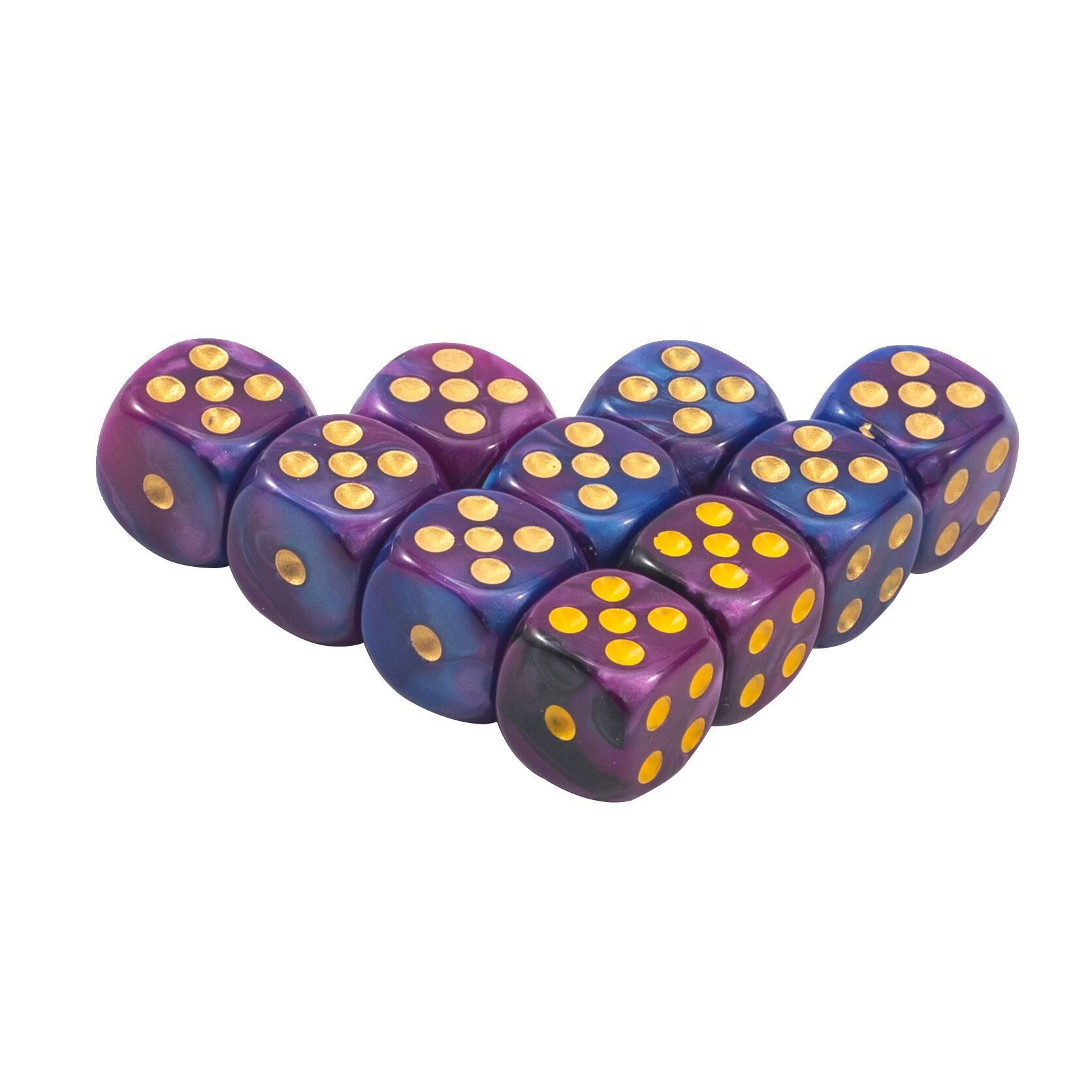 12 Round Corner Two-color Dice Mixed Color Conventional Color Foreign ...