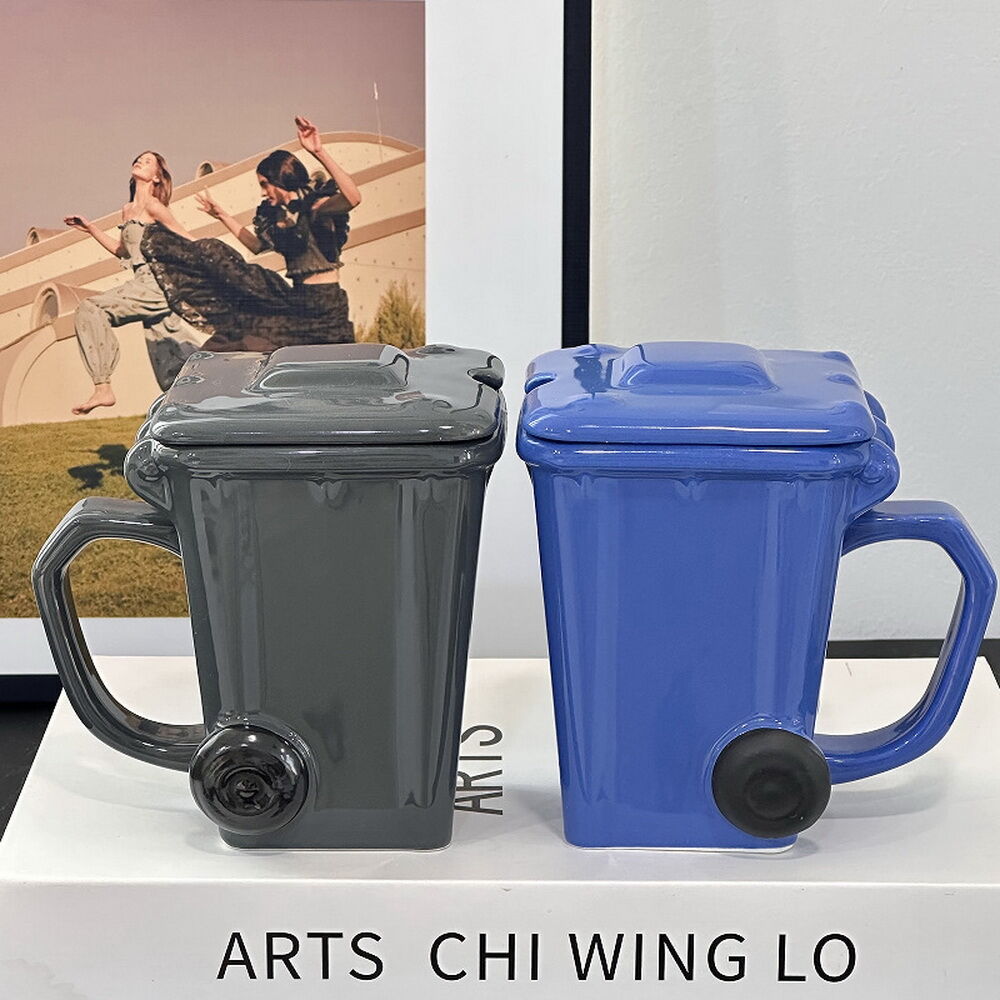 Custom Ceramic 3d Mug Shaped Ceramic Sorting Trash Cans Daily Ceramic ...