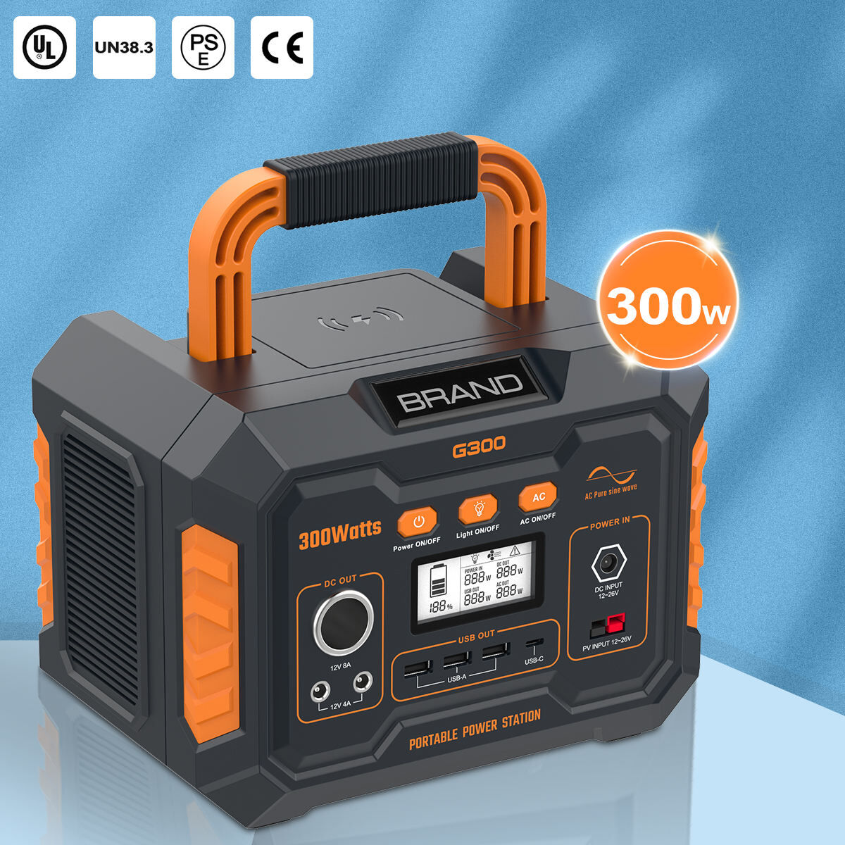 Australian Standard 300w Portable Power Generators Lithium Ternary With ...
