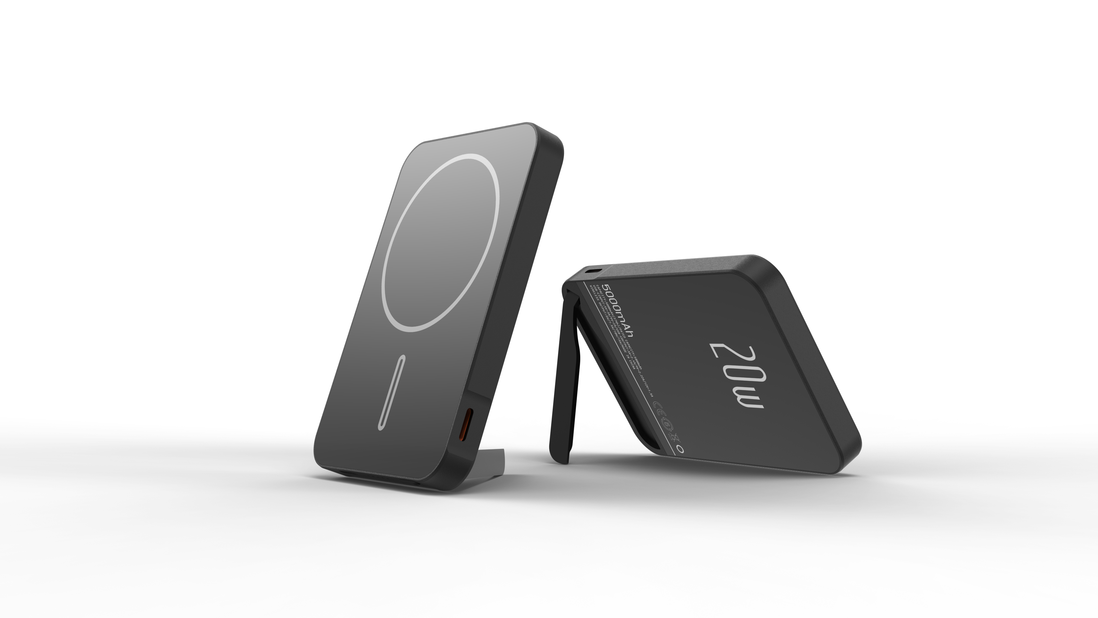 Magnetic Power Bank, 10000mah Foldable Wireless Portable Charger With ...