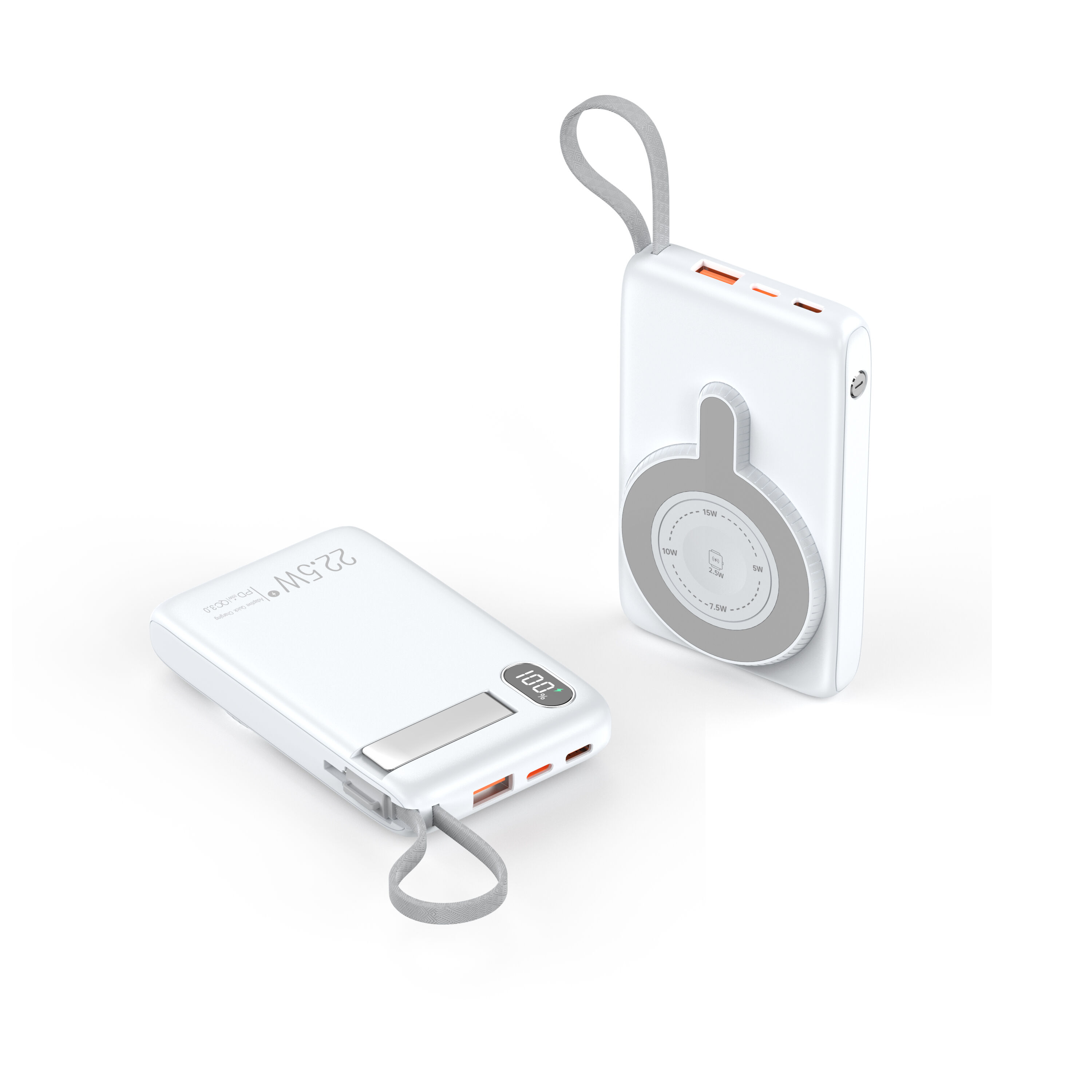 Factory Cheap 10000mah Capacity Power Bank Built In Cable Pd22.5w Fast ...
