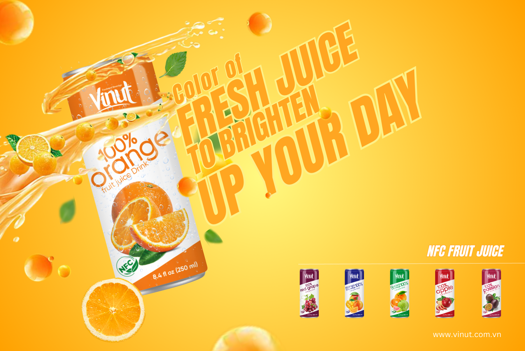 Buy Vietnam Wholesale 250ml Can 100% Mango & Orange Fruit Juice Drink ...