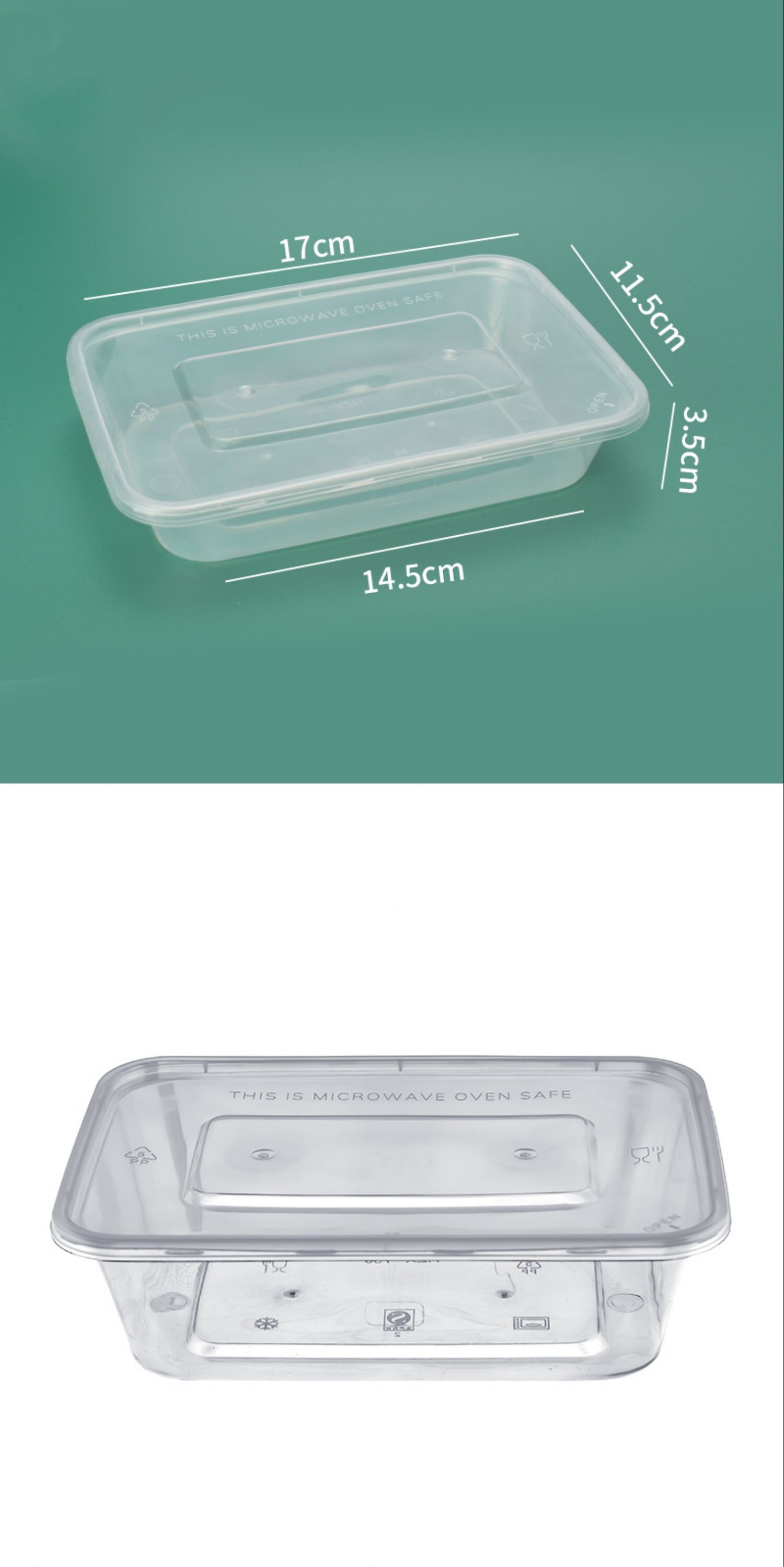 Food Preparation Container, Super Thick Food Storage Container With Lid ...
