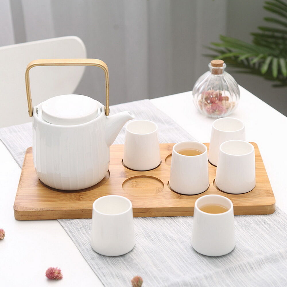 Ceramic Cup Tea Set Of White Tea Cups Nordic Tea Gift Set Porcelain ...