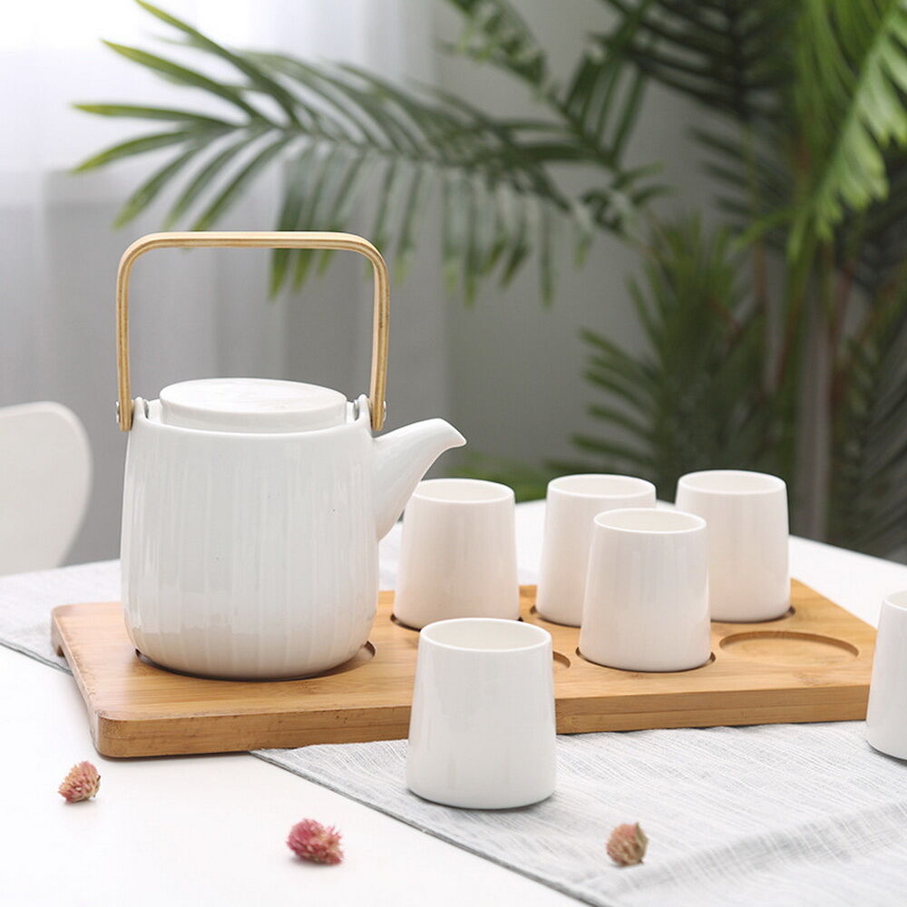 Ceramic Cup Tea Set Of White Tea Cups Nordic Tea Gift Set Porcelain ...