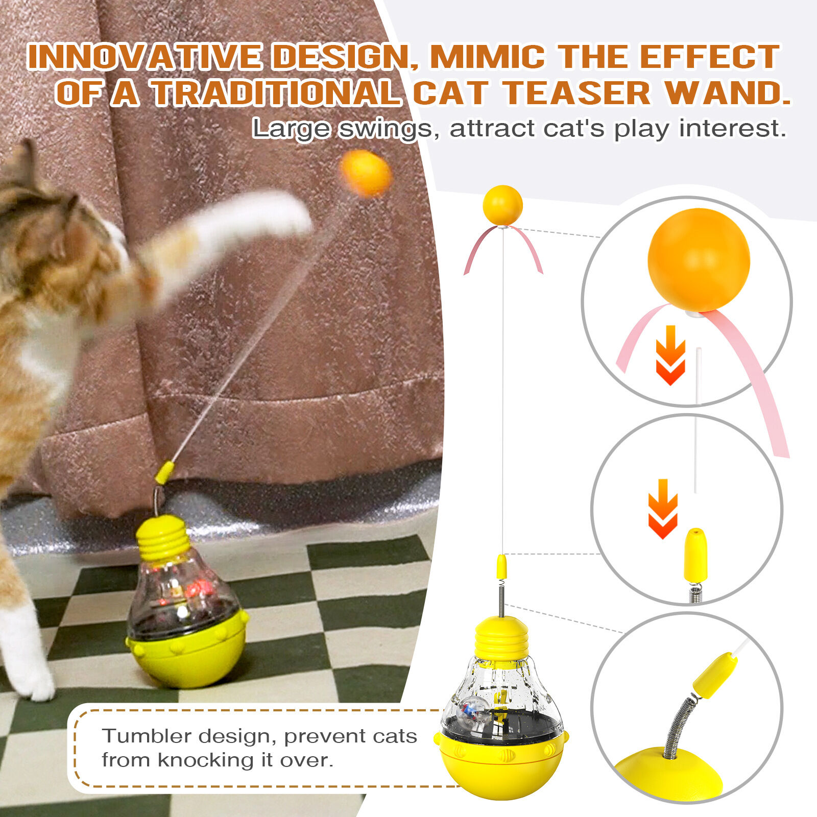 Buy China Wholesale Wholesale Pet Toy Interactive Cat Toy Cats Rotating ...