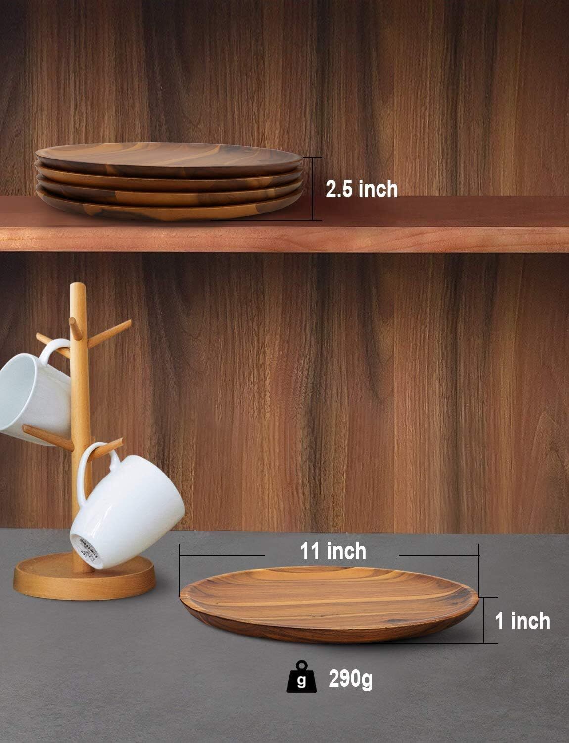 Factory Direct High Quality China Wholesale Acacia Wood Dinner Plates ...
