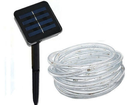 Warm White 100 Led Solar Rope Lights String, 12 Meters - China ...