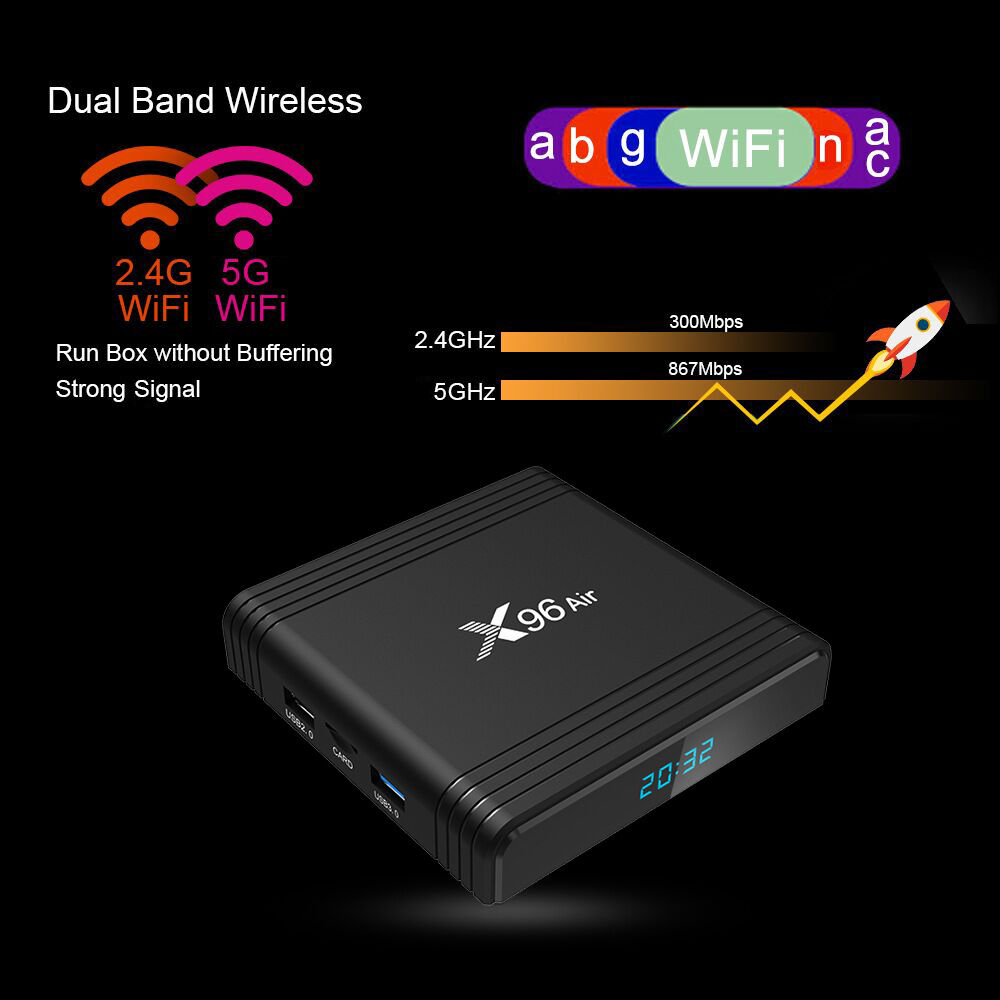 New Amlogic S905x3 Chip Android 9.0 Tv Box X96 Air 4g 32g 5g Dual Wifi ...