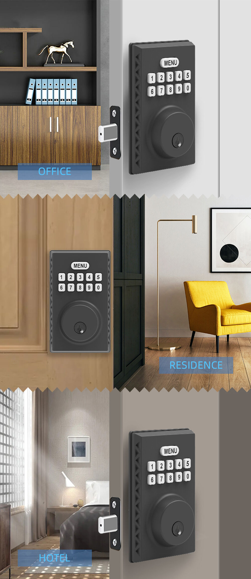 New Style Multi Function Security Digital Entry Door Lock Key Box ...