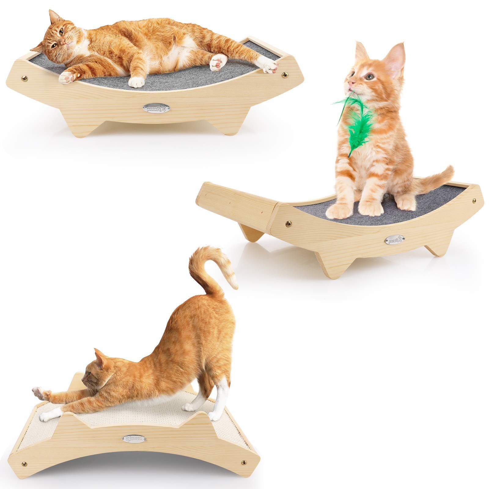 Cat Scratchers For Indoor Cats, Double-sided Cat Scratcher With Natural ...
