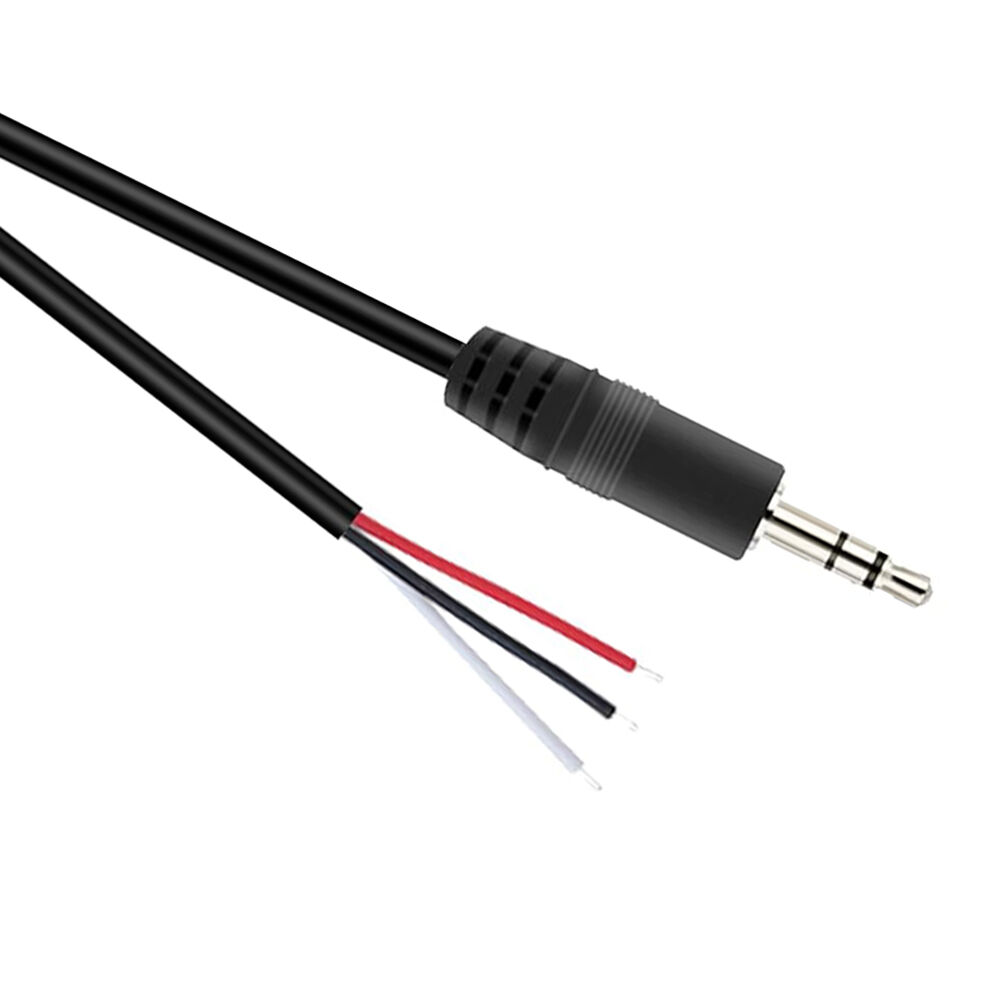 Trs 3 Pole Stereo 1/8" 3.5mm Male Plug To Bare Wire Open End Connector ...