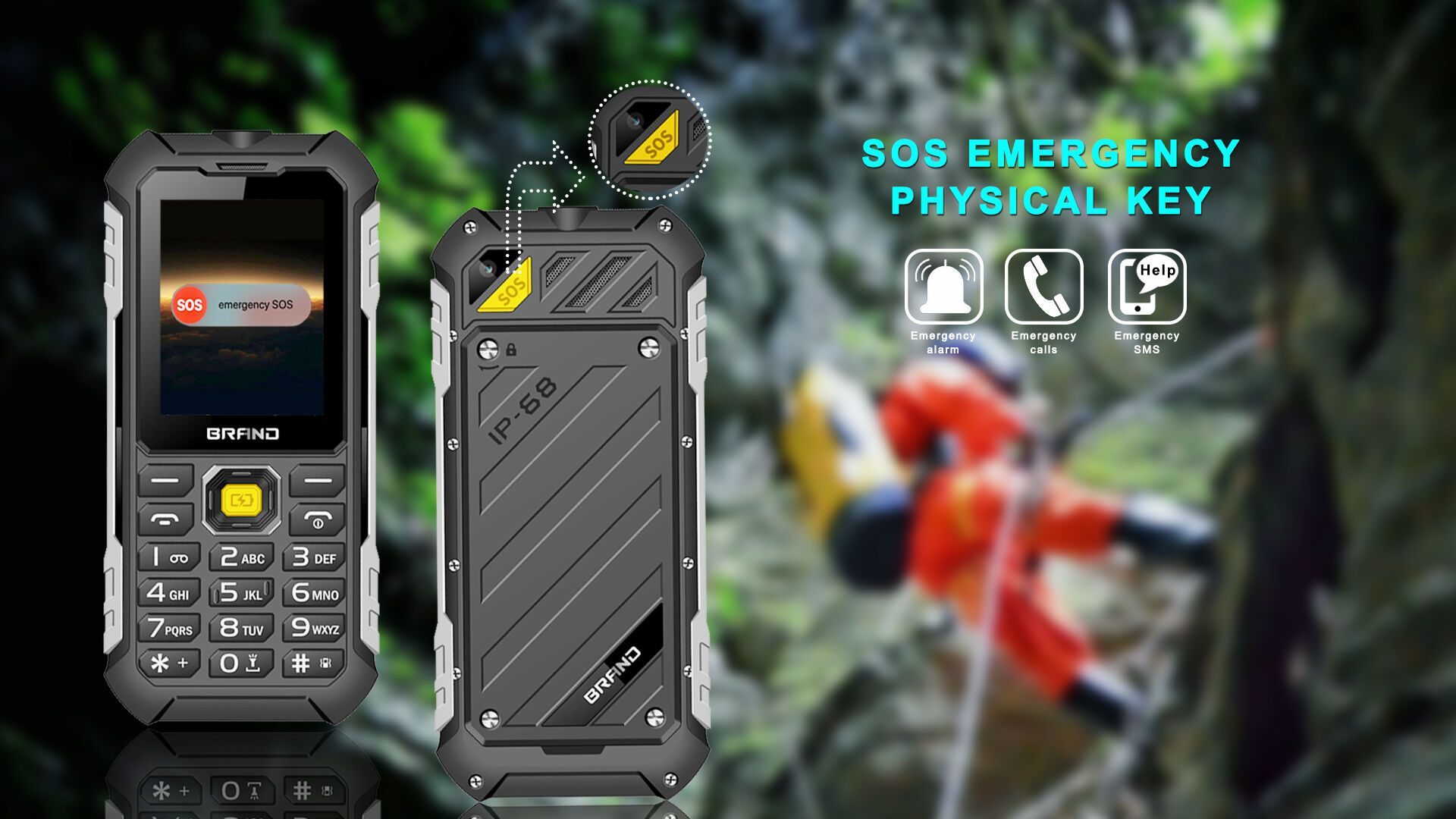 Oem Ip68 Waterproof Phone| Metal Design| Powerbank Function| 4000mah ...