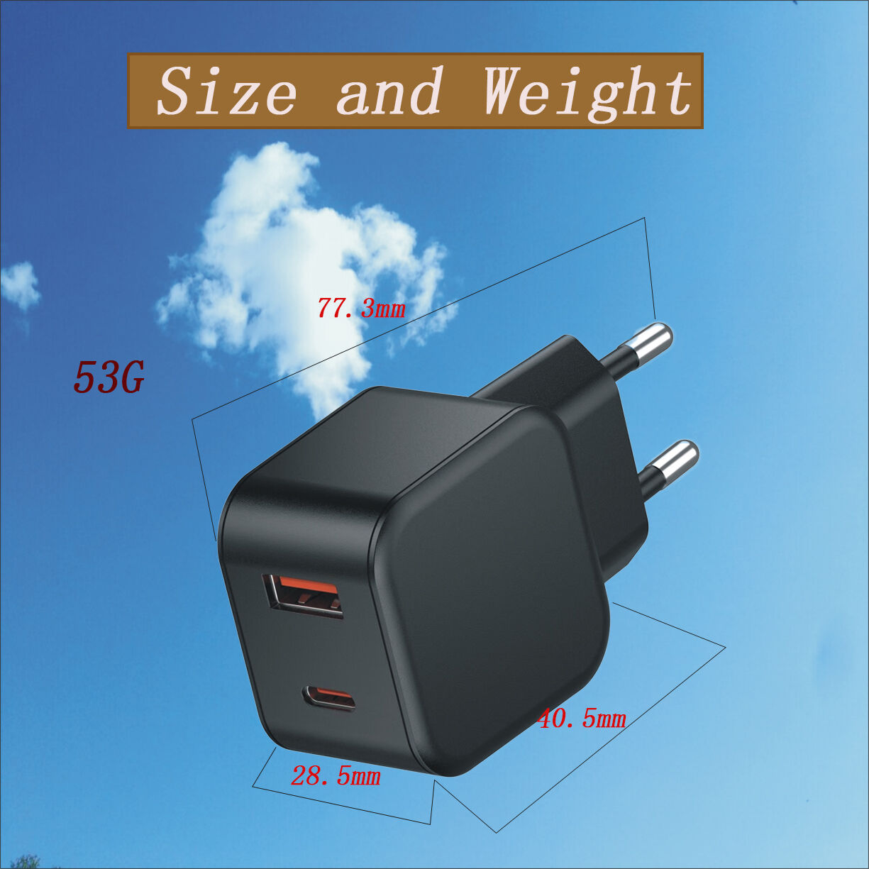 Gan Multi-color Appearance Pd30w Mobile Phone Charger 1 Usb-a 1 Ttype-c Wall Fast Charger ...