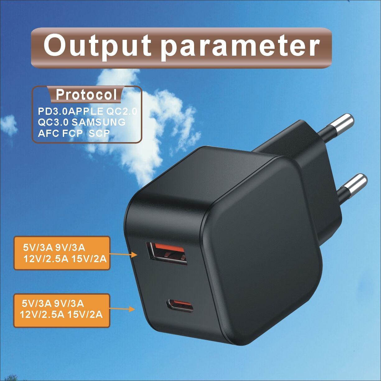 Gan Multi-color Appearance Pd30w Mobile Phone Charger 1 Usb-a 1 Ttype-c ...