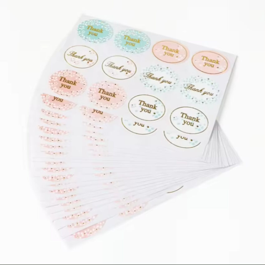 Matt Adhesive Non Removable Label Custom Printed Logo Craft Paper ...