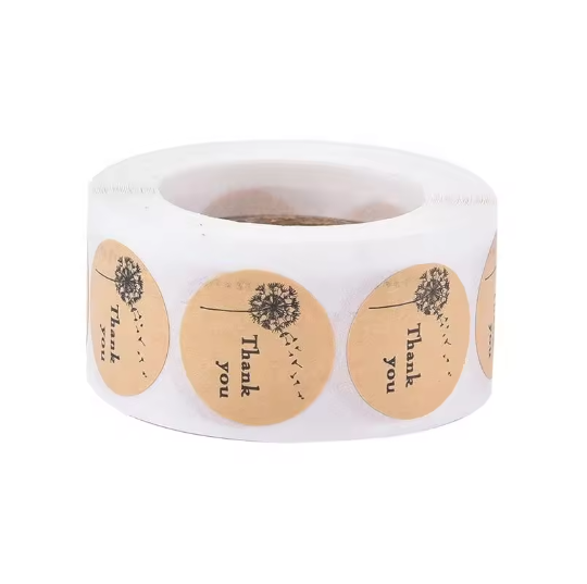 Glossy Sticker Vinyl Adhesive Label Gold Foil Customised Logo Sticker ...
