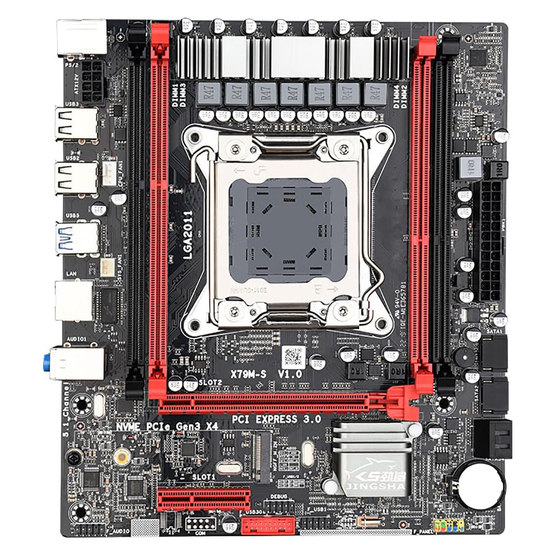 X79m-s 3.0 Lga2011 Usb3.0 2 Channel Ddr3 64g Ram Nvme M.2 Ssd Supports ...