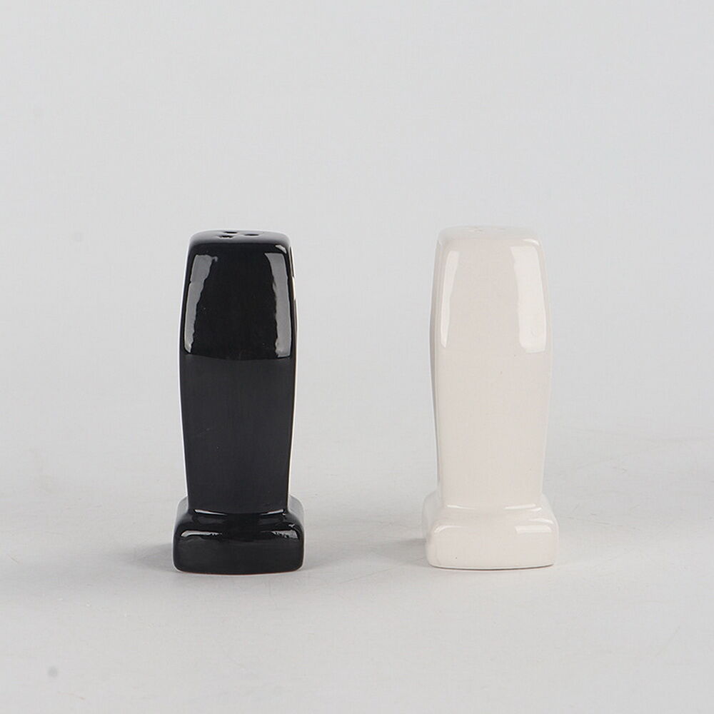Spider Web On Black Coffin Shaped Ceramic Salt And Pepper Shaker Set ...