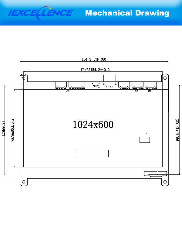 Online Techniacal Support 7.0 Inch 1024×600 Usart Rs232 Tft Lcd Touch ...
