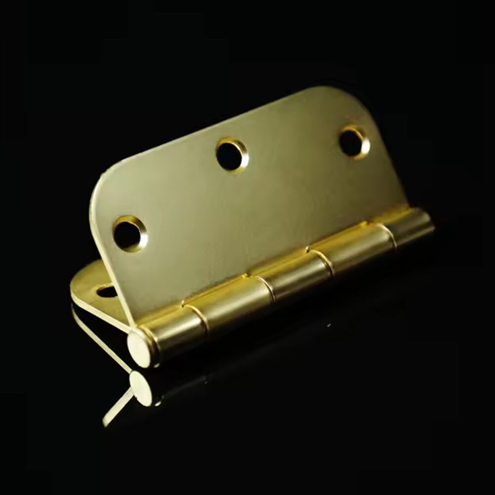 3.5 Inch Steel Gate Welding Hinge Full Overlay Flush Hinge Brass Plated Round Corner Door Hinge ...