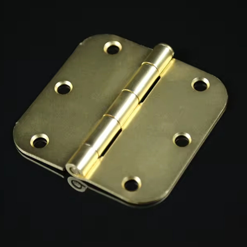 3.5 Inch Steel Gate Welding Hinge Full Overlay Flush Hinge Brass Plated Round Corner Door Hinge ...