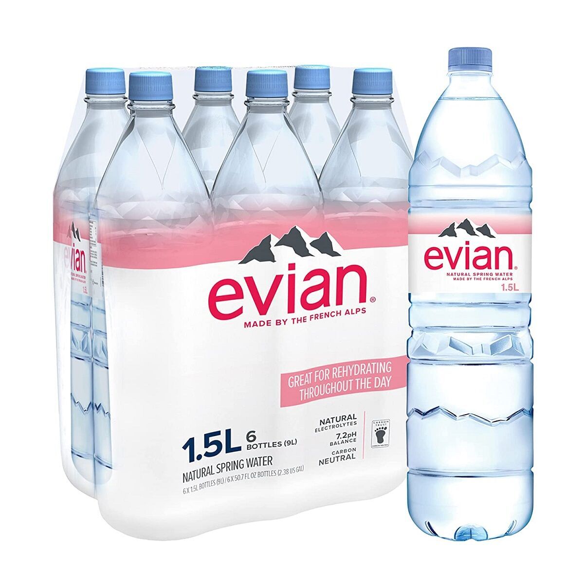 Evian Natural Spring Water (1.5l / 12pk) + Evian Mineral Water 330 Ml In Pet Bottles + Bulk Buy ...