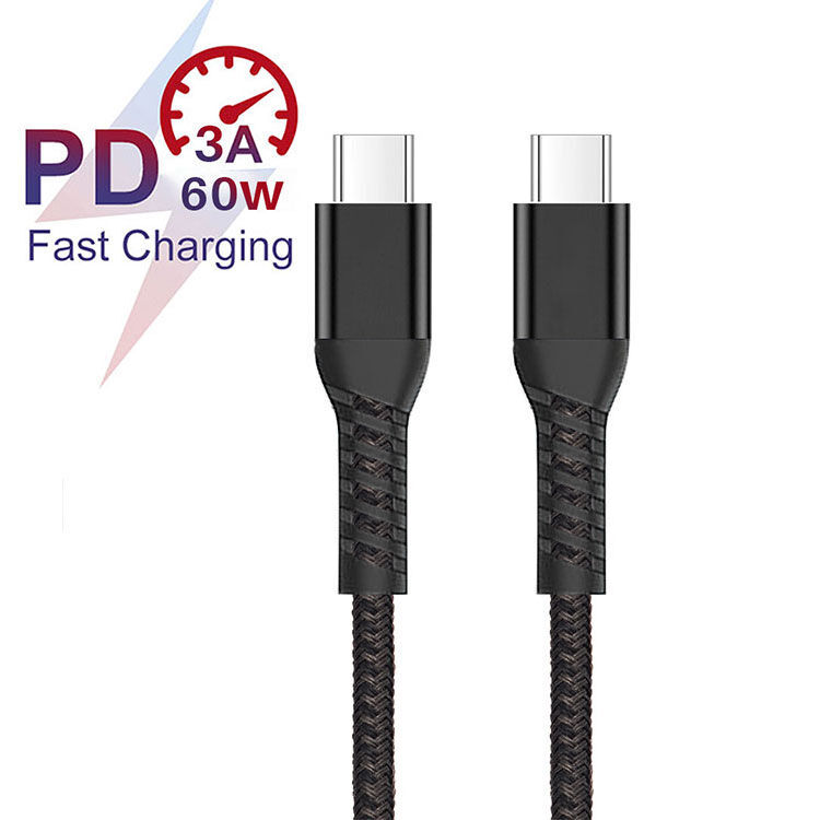 Quick Charge Nylon Braided Pd 100w 3a 5a Type C Data Cable Charger Usb ...