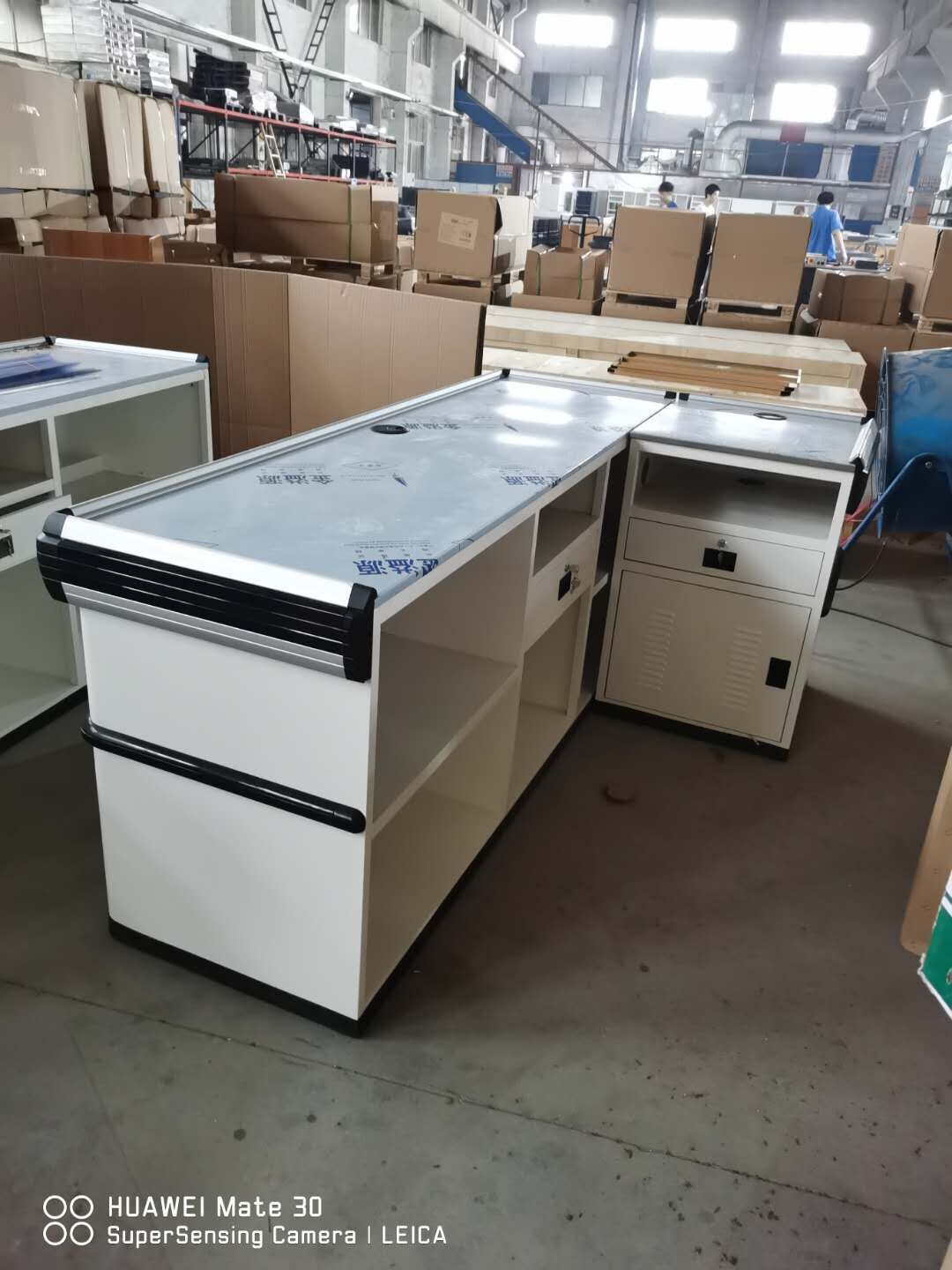 Black And White Automatic Conveyor Belt Stainless Steel Supermarket ...