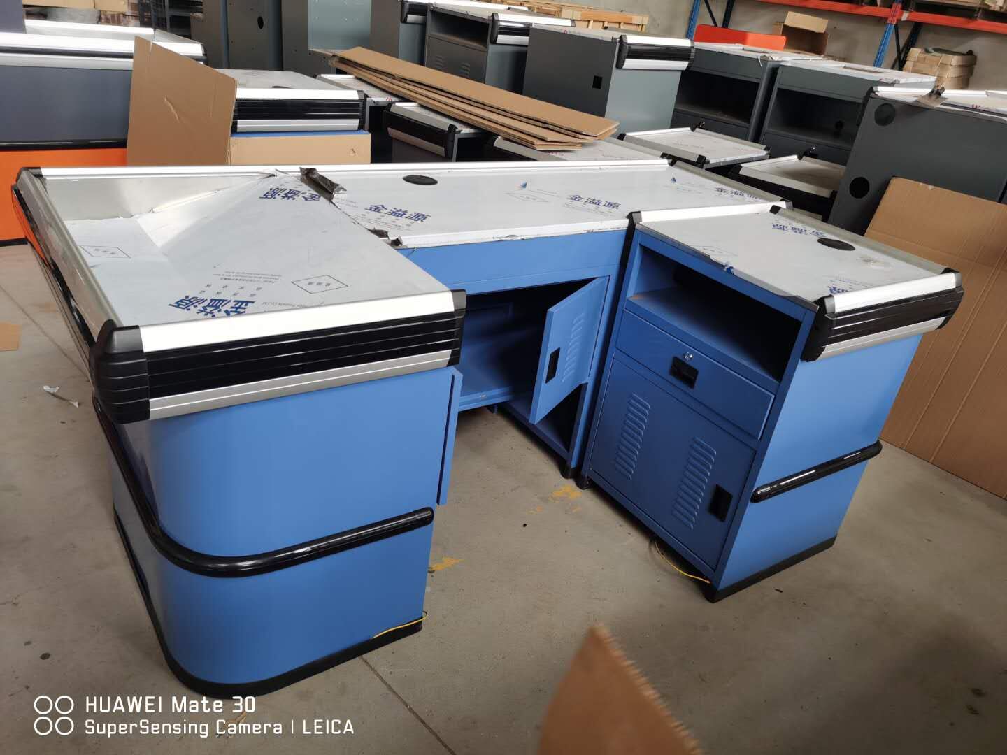 Black And White Automatic Conveyor Belt Stainless Steel Supermarket ...