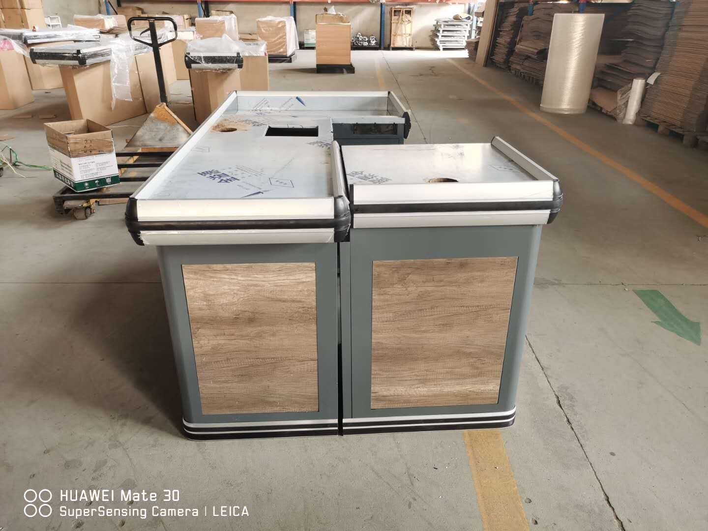 Black And White Automatic Conveyor Belt Stainless Steel Supermarket ...