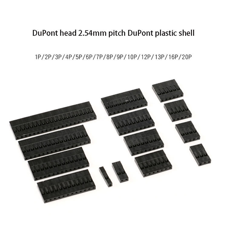 Dupont Connector Housing Male 2.54mm 1*2/3/4/5/6/7/8/10/12/16/20p Housing Terminal Rubber Shell ...