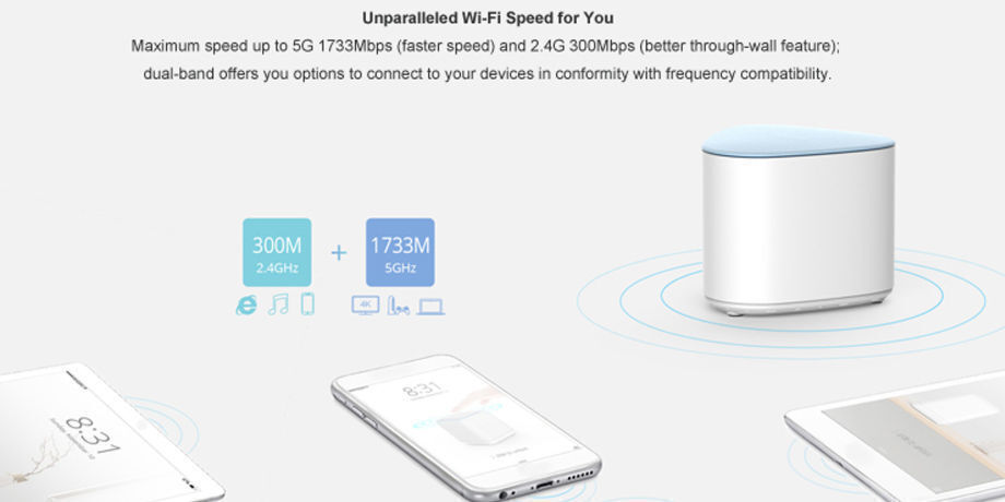 Ac2100 Whole Home Wifi Mesh System 3-pack Cover Up To 6000 Square Feet ...