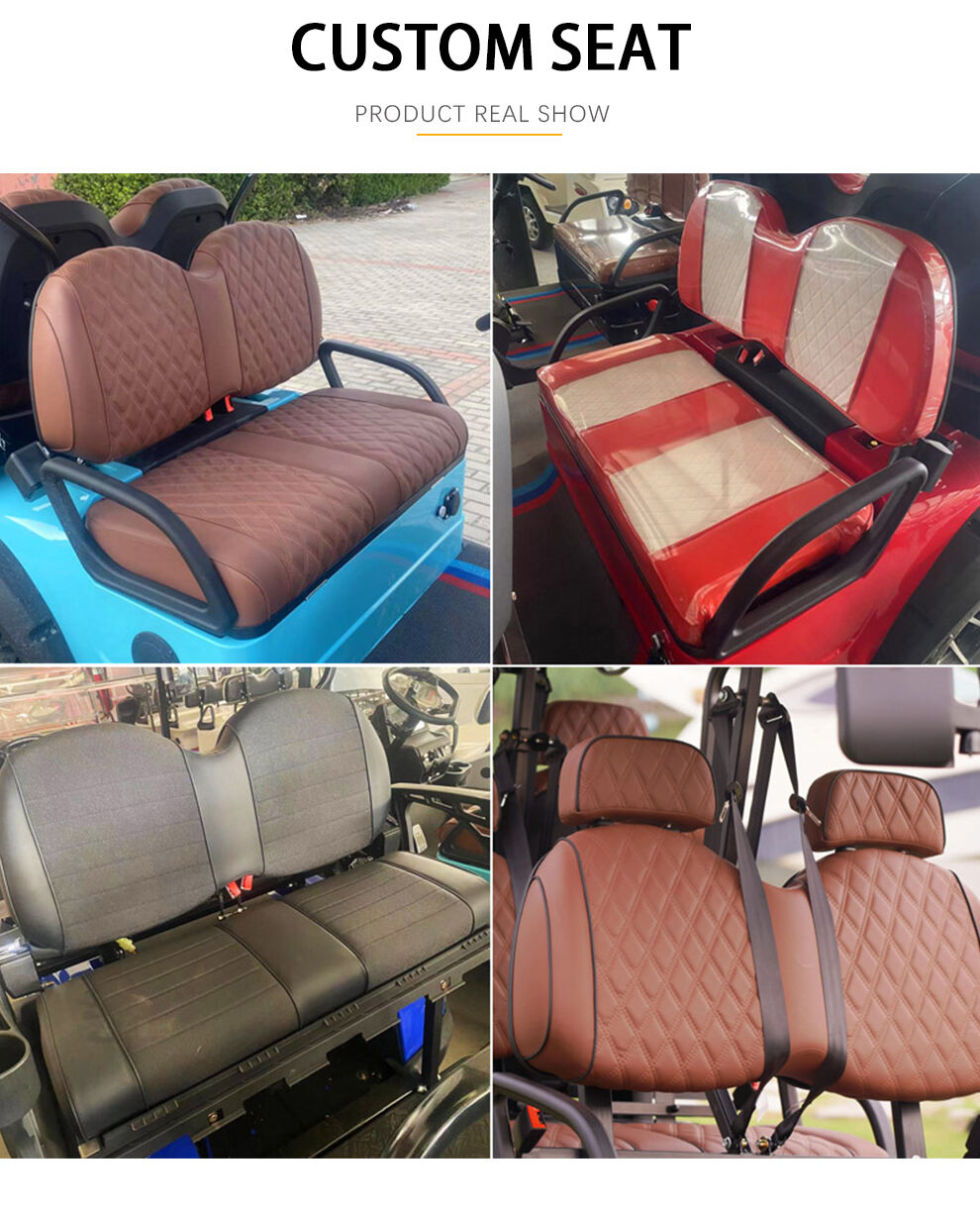 Battery Powered 4 Passenger Golf Cart Luxury Club Car Electric Utility ...