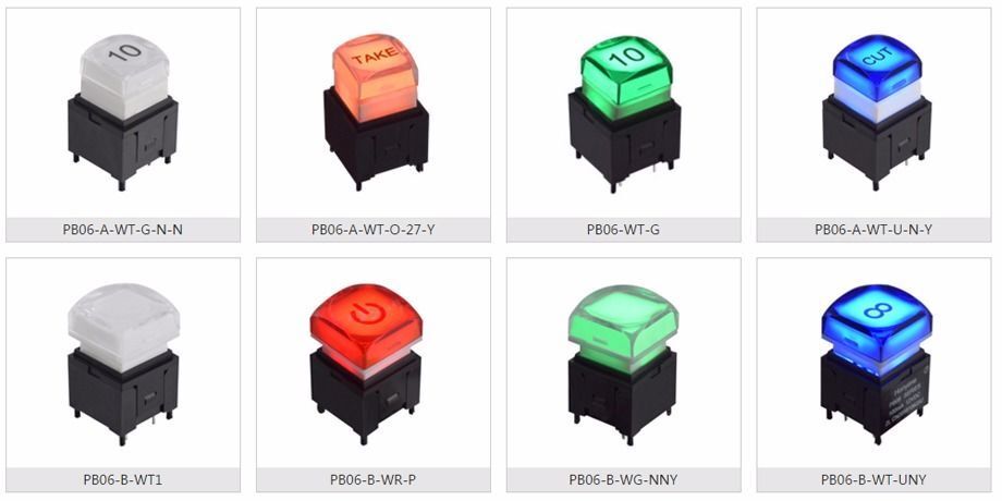 Buy China Wholesale Pushbutton Switch, 15mm Square Momentary Spst/100ma/12v Dc With Pb06 Led ...