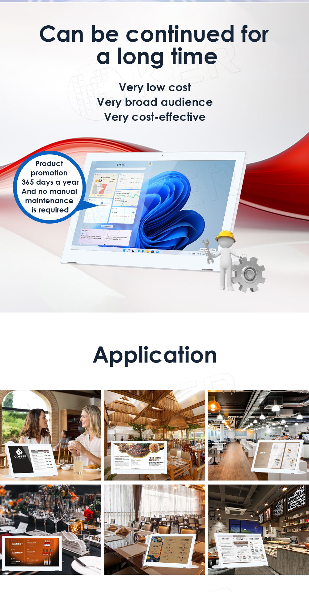 Factory Rooted 23.8 Inch Poe Menu Ordering System Tablet Android ...