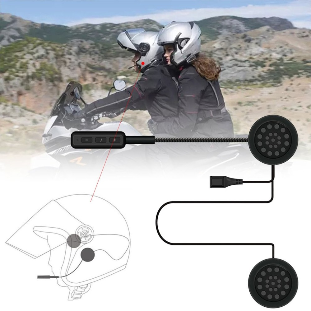 Mh01 Bt Motorcycle Helmet Headphone Hands-free Earphone With Microphone ...