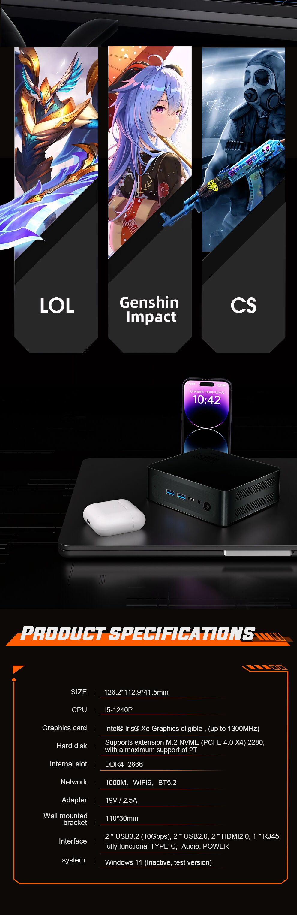 Factory Direct High Quality China Wholesale H1p I5 1240p Mini Pc Kit ...