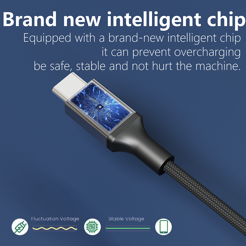 High Quality Braided 2m Usbc Type C Data Cable Pd100w 20v 5a Fast ...
