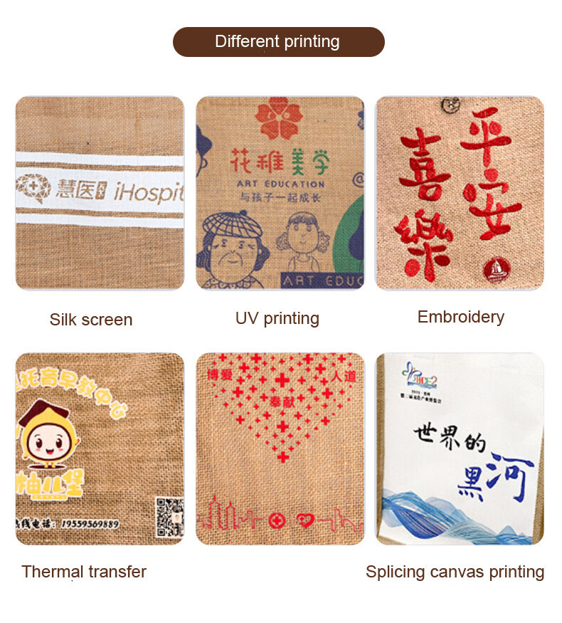 Portable Jute Bento Bag Lunch Box Jute Bag, Student Jute Grocery Bags Customized Jute And Canvas ...