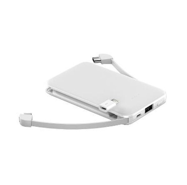 New Model Portable Oem 5000mah Powerbank With Two Built-in Cables ...