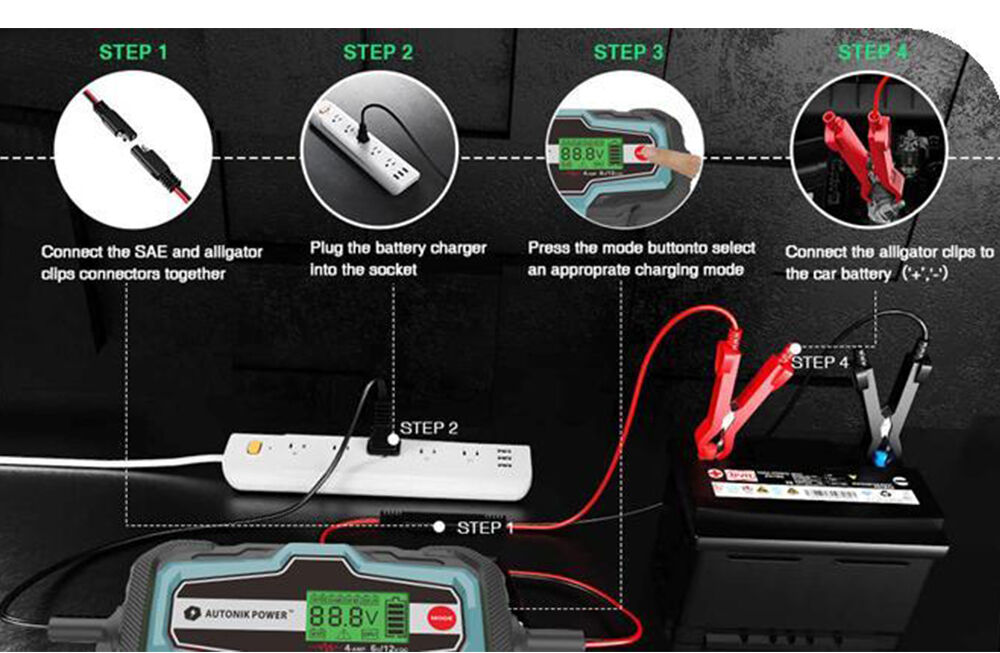 Best Selling 4a 10-steps Fully Automatic Battery Charger 6v/12v Bca ...